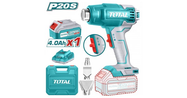 TOTAL ΕΠΑΓΓ. ΠΙΣΤΟΛΙ ΘΕΡΜΟΥ ΑΕΡΑ ΜΠΑΤ. Li-ion 20V / 4Ah / 1 ΜΠΑΤΑΡΙΑ TBLI20025