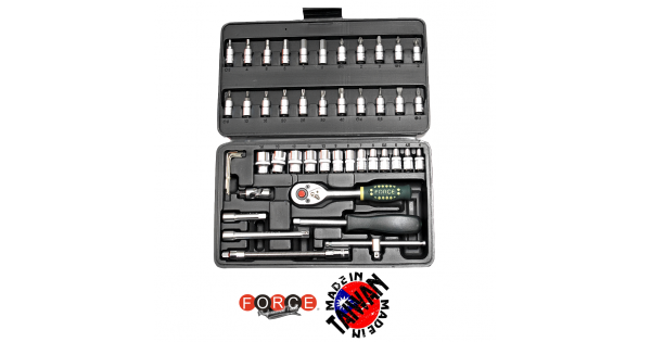 Σετ 46 τεμαχίων 1/4" Force 2462